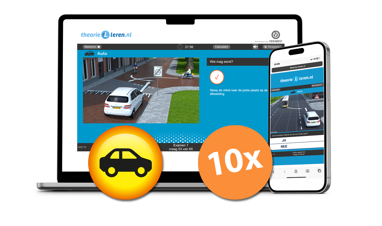 10x Auto Theorie Examen Oefenen » theorie-leren.nl